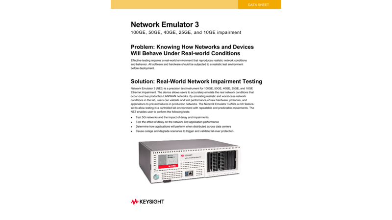Network Emulator 3 | Keysight